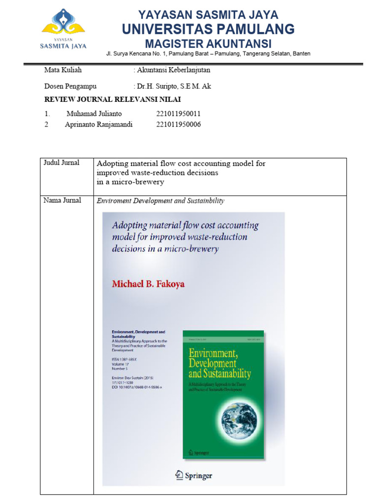 Review Jurnal MFCA 1 - Kel % | PDF