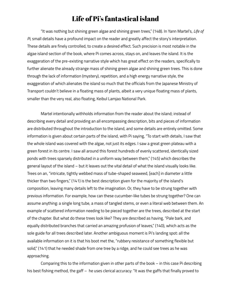 Life of Pi Essay | PDF