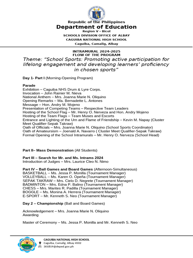 Flow of The Program | PDF