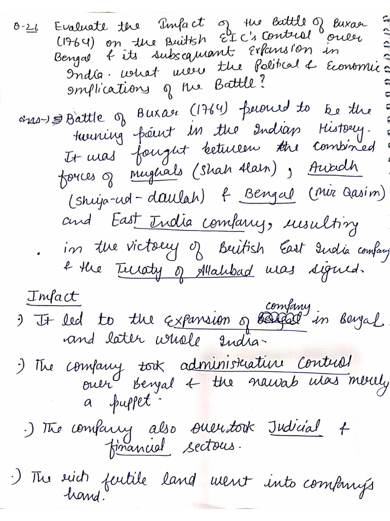 Battle of Buxar | PDF