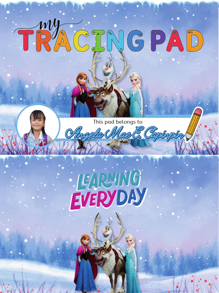 Frozen Cursive Tracing Pad | PDF