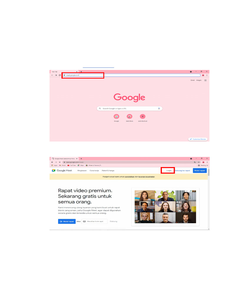 Tutorial Google Meet Menggunakan PC | PDF