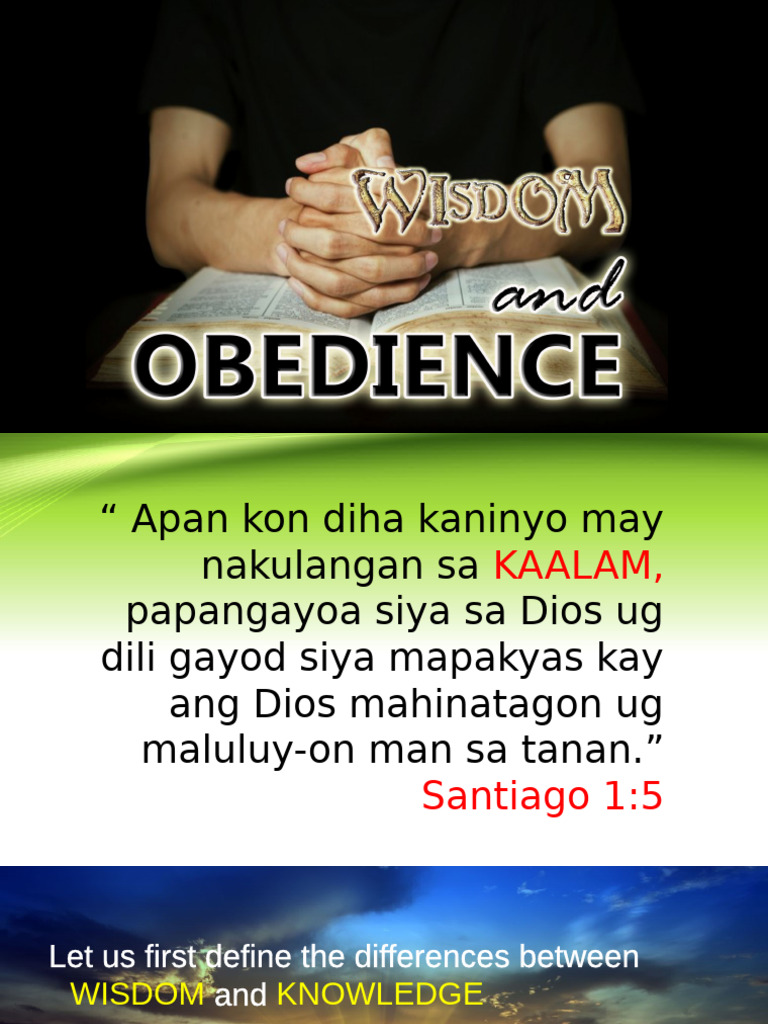 Wisdom and Obedience | PDF