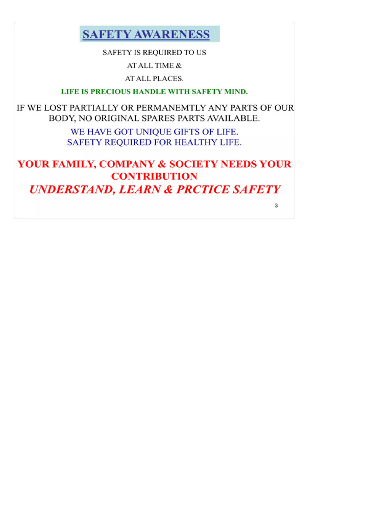 Safety Awareness | PDF