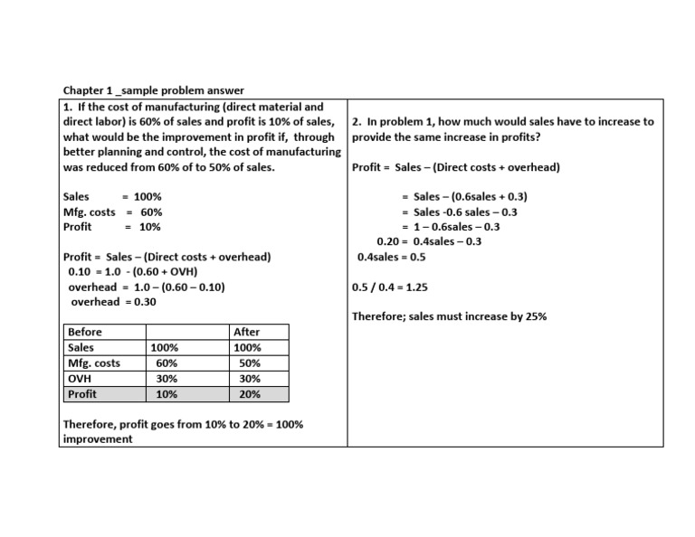 Ch.1 SampleProblems Answer | PDF