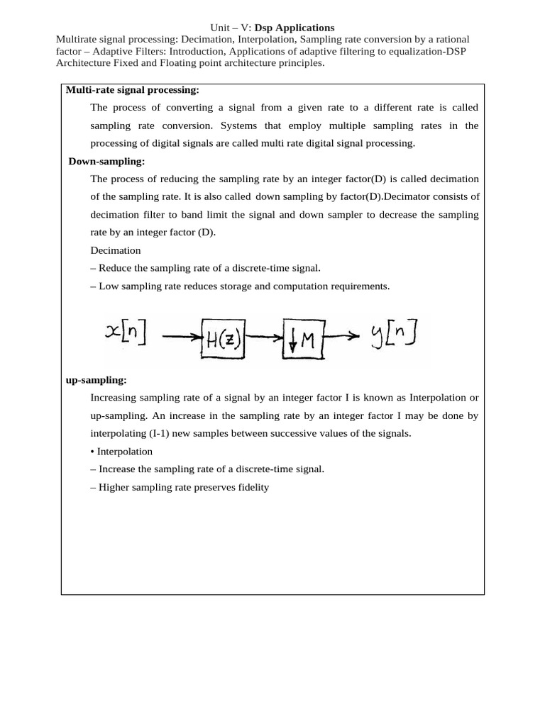DSP 5 Unit | PDF