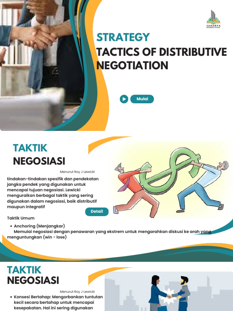 Presentation Strategy Tactics and Distributive Negotiation | PDF