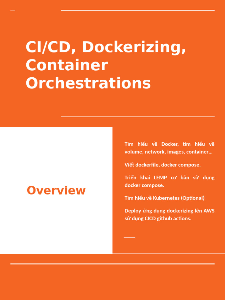 CI - CD, Dockerizing, Container Orchestrations | PDF | Operating System Technology | System Software