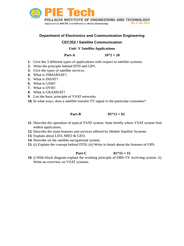 Unit-V Assignment QP | PDF