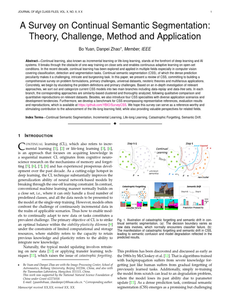 Continual Semantic Segmentation Survey | PDF | Image Segmentation ...