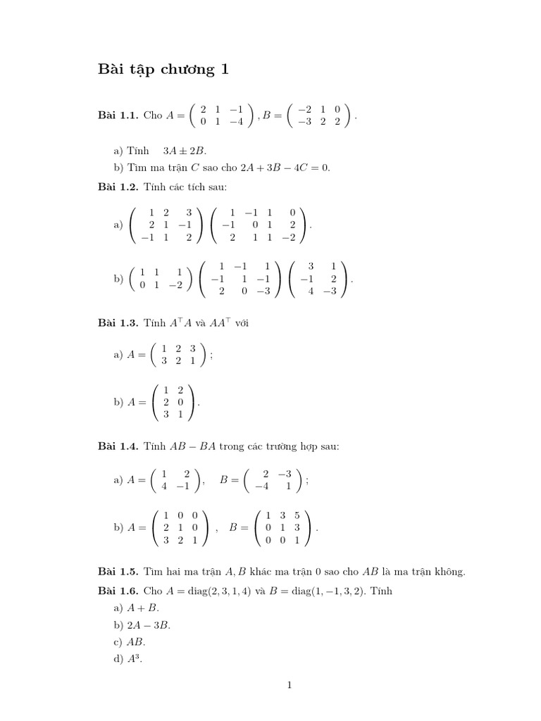 Tham Khao Them - Bai Tap Dai So Tuyen Tinh | PDF