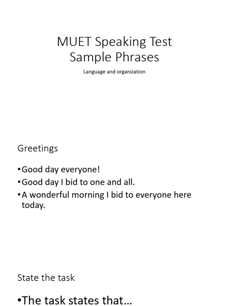 MUET Speaking Good Phrases | PDF