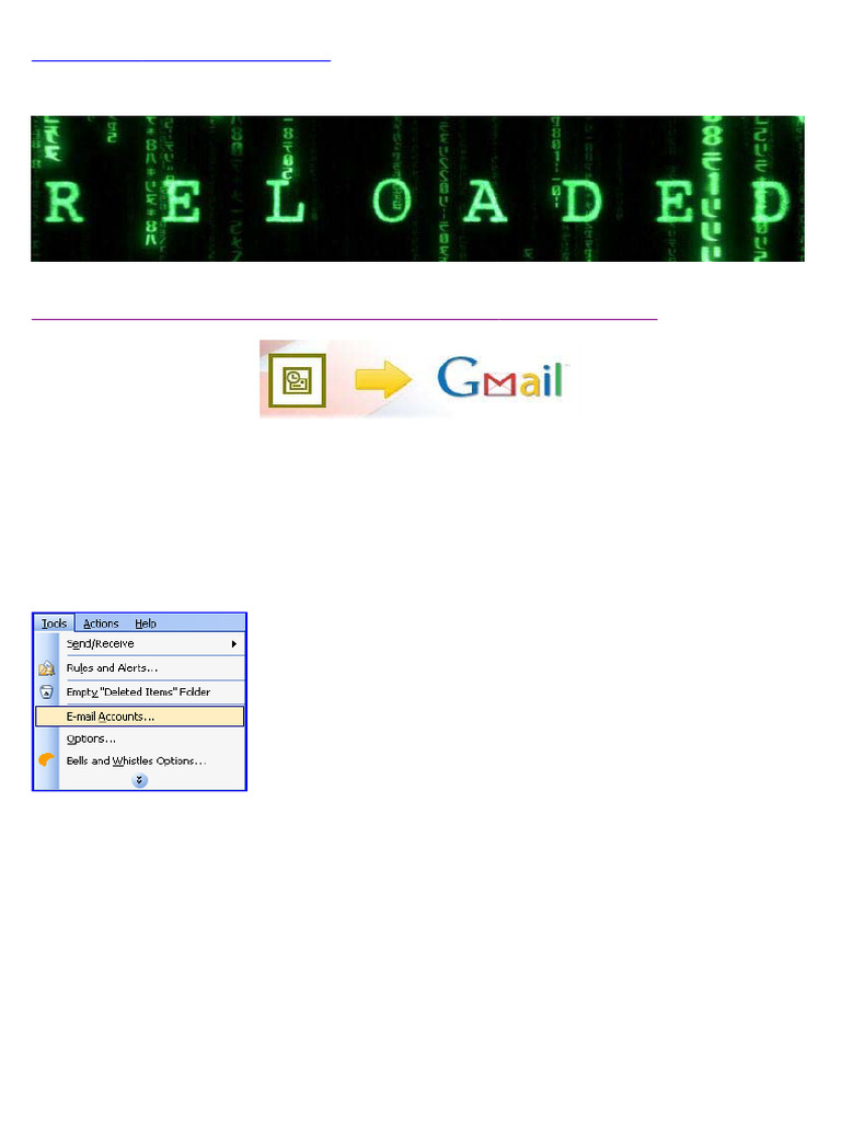 Configuring Gmail in Outlook Express using POP3 Server | PDF