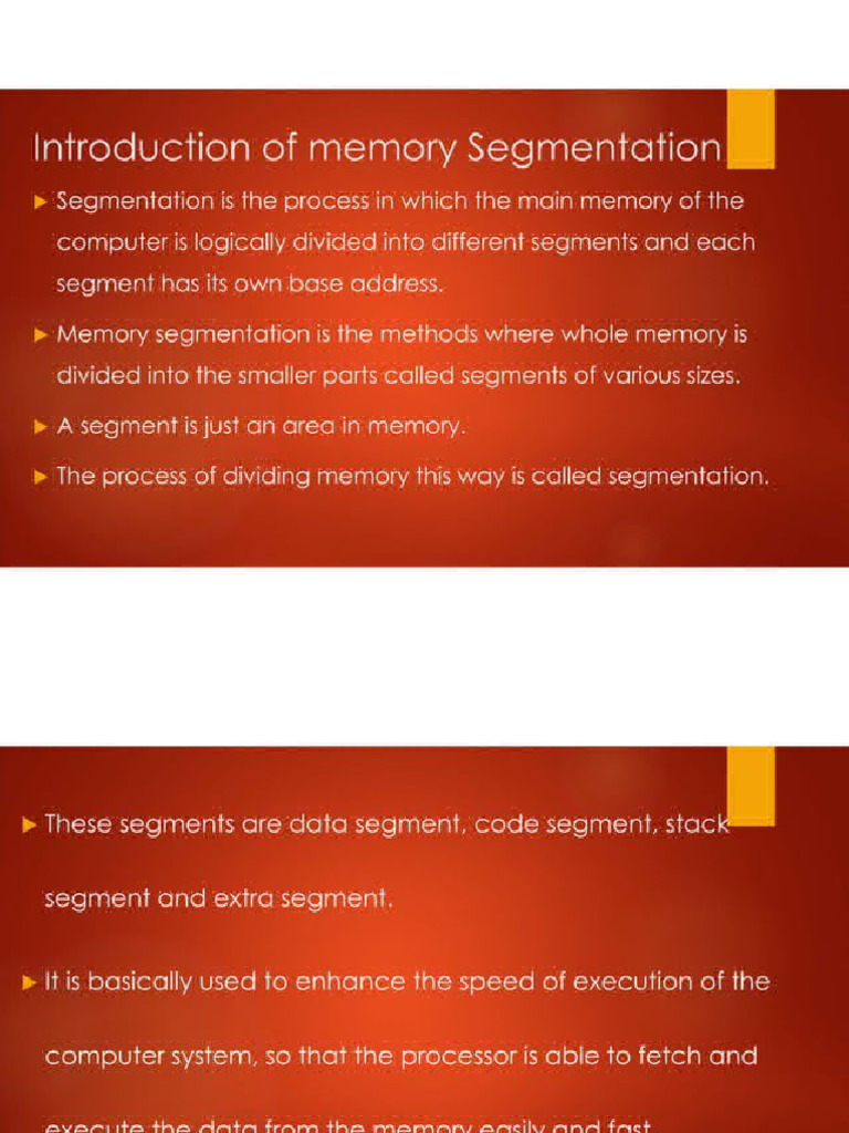 memory segmentation | PDF