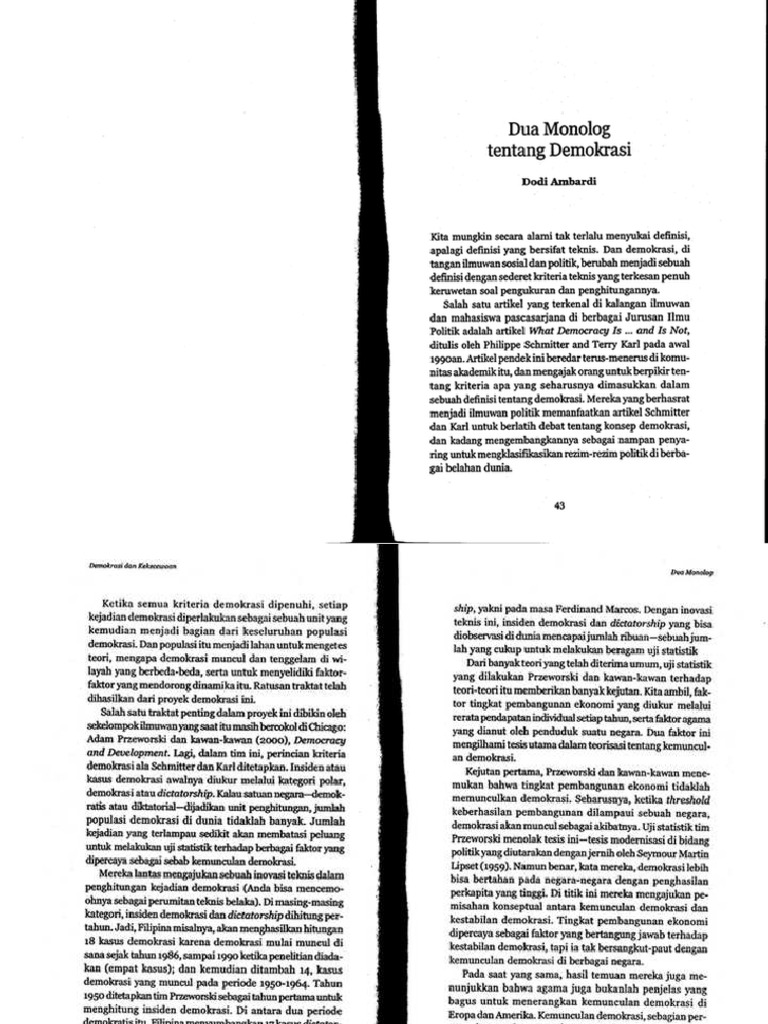 792 ID Dua Monolog Tentang Demokrasi | PDF