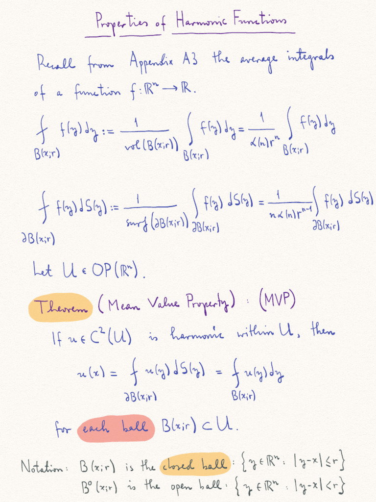 MATH7006 Lec 5 Properties Harmonic | PDF
