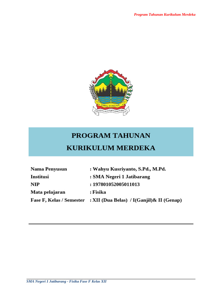 PROTA Kurikulum Merdeka | PDF
