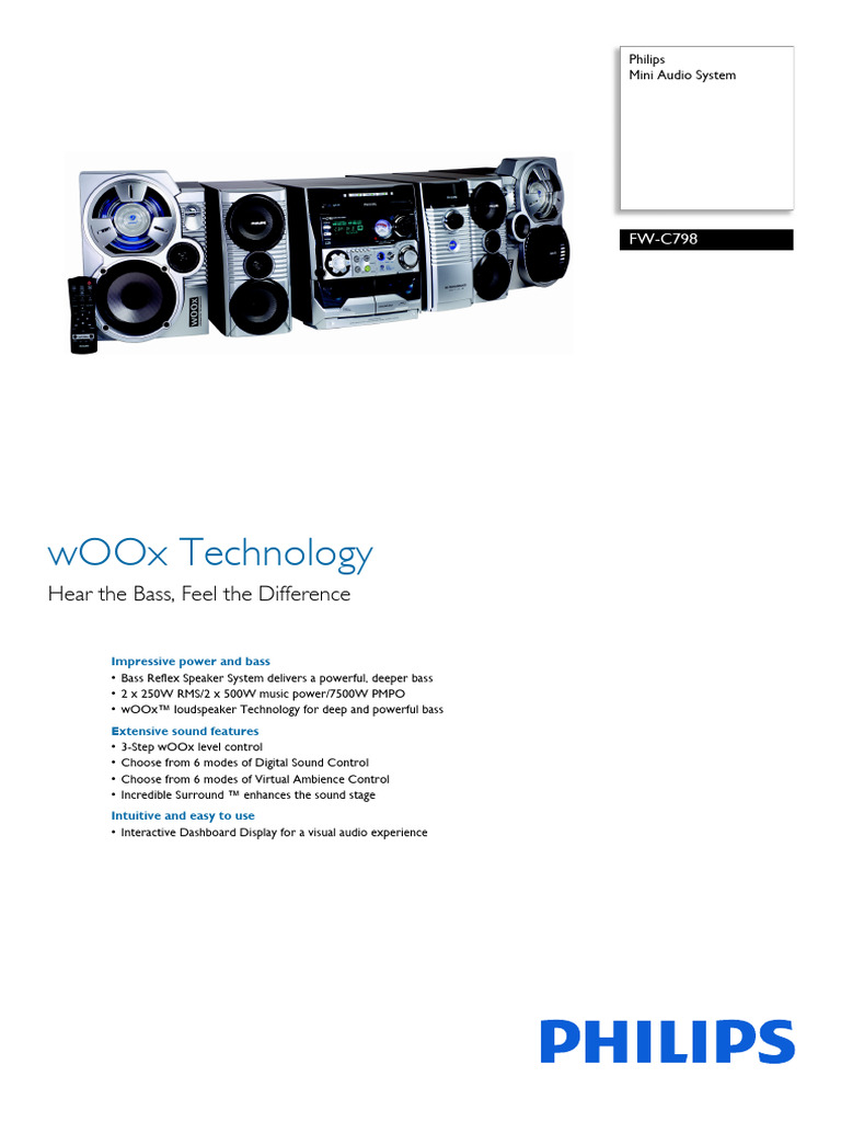 Minicomponente Philips fw-c798 - 21 - Pss | PDF