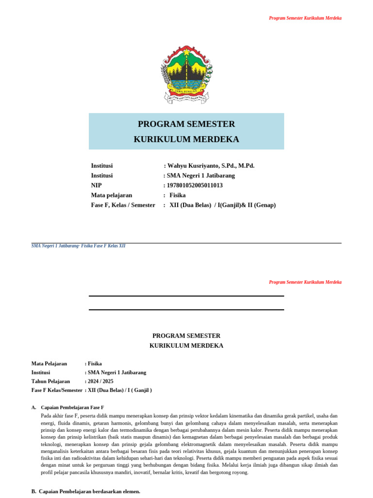 PROMES Kurikulum Merdeka | PDF