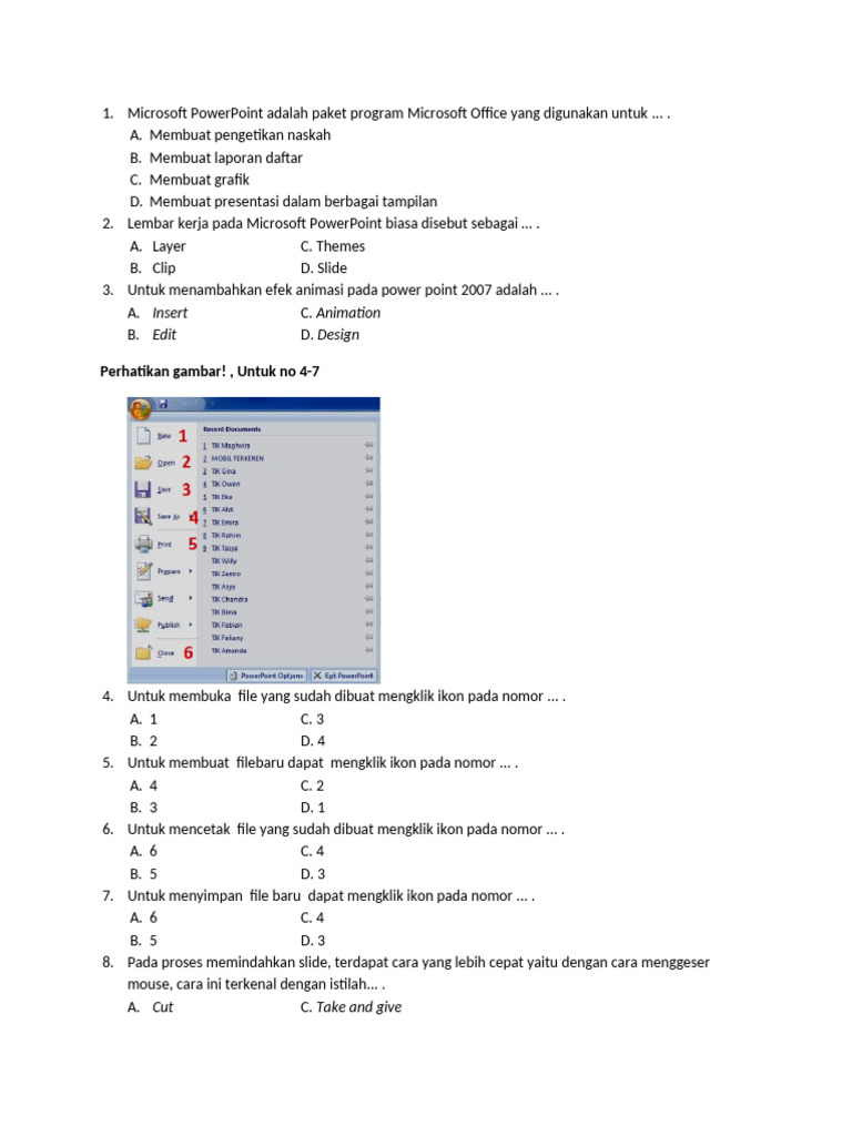 UAS TIK Genap Kelas 7 2016 | PDF
