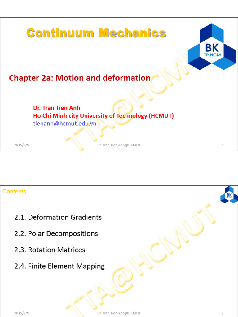 2a Motion and Deformation | PDF