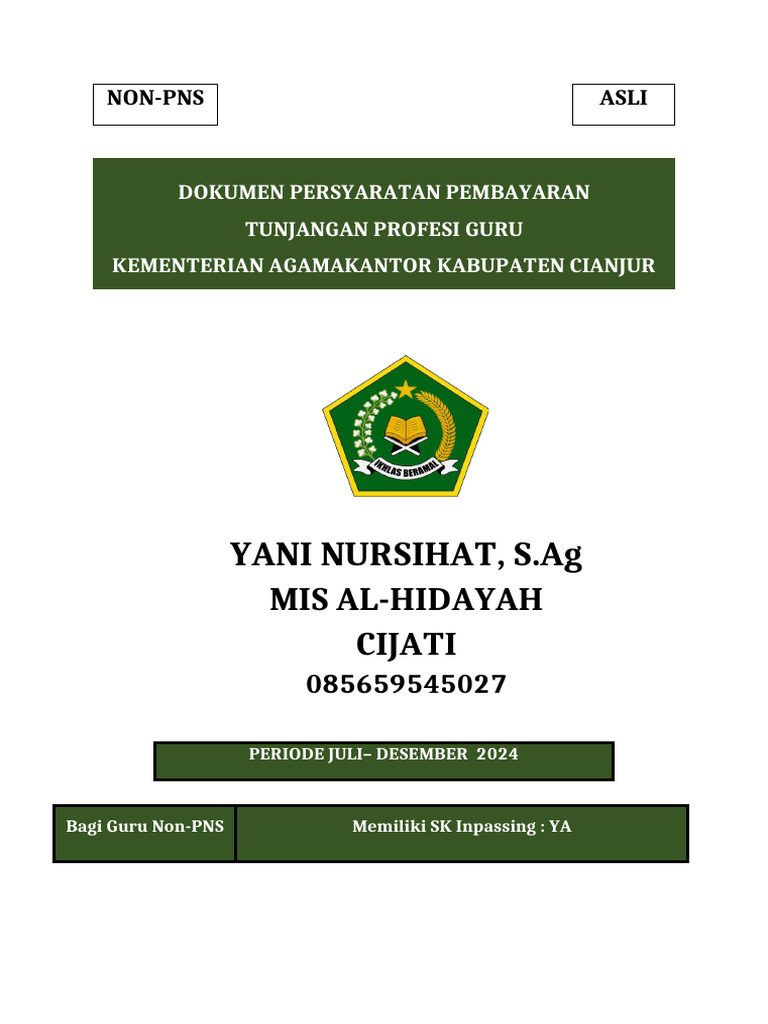 CAVER PEMBERKASAN SEMESTER | PDF