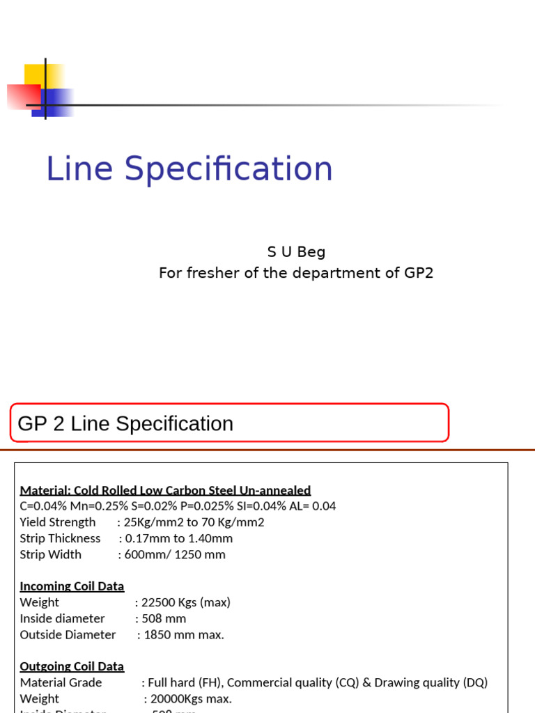 LIne Specifications | PDF