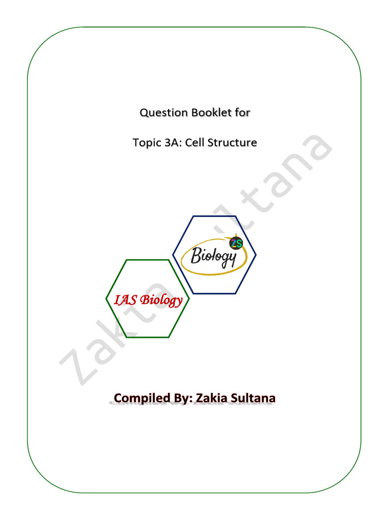 QP Questions On IAL Biology Topic 3A | PDF