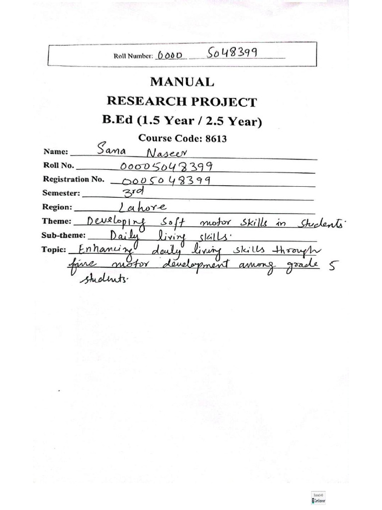 Sana Naseer 8613 Research Project-Compressed | PDF