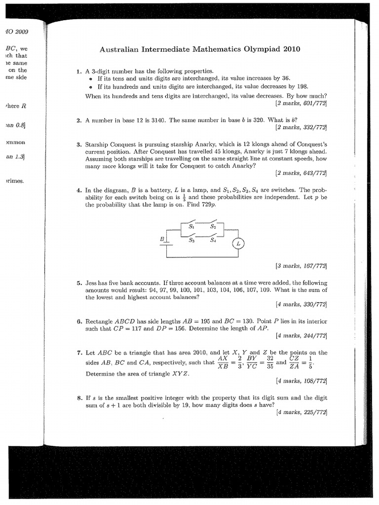 AIMO 2010 Problems | PDF