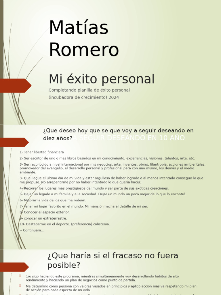 Mi Éxito Personal | PDF