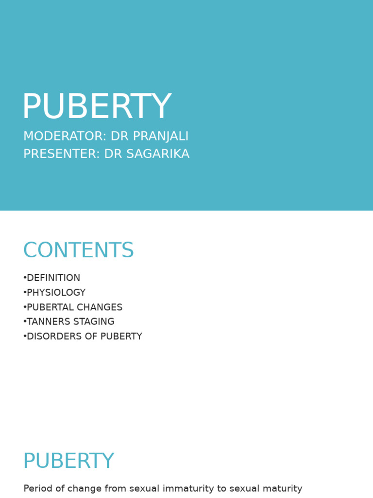 Puberty Pdf