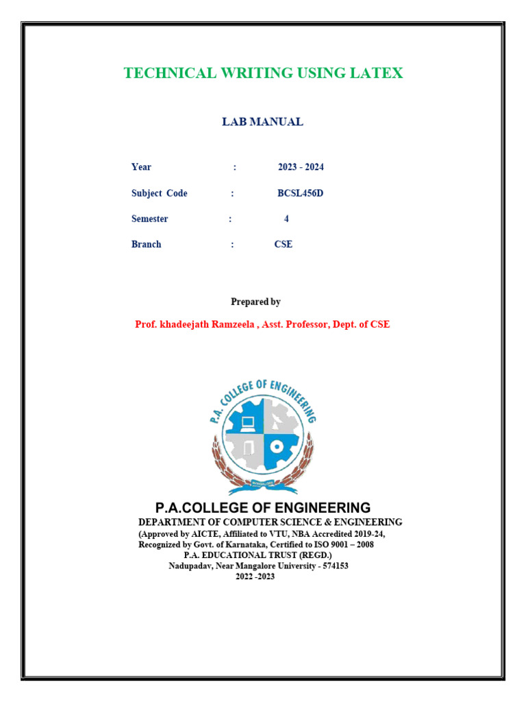 LAB MANUAL LaLa | PDF