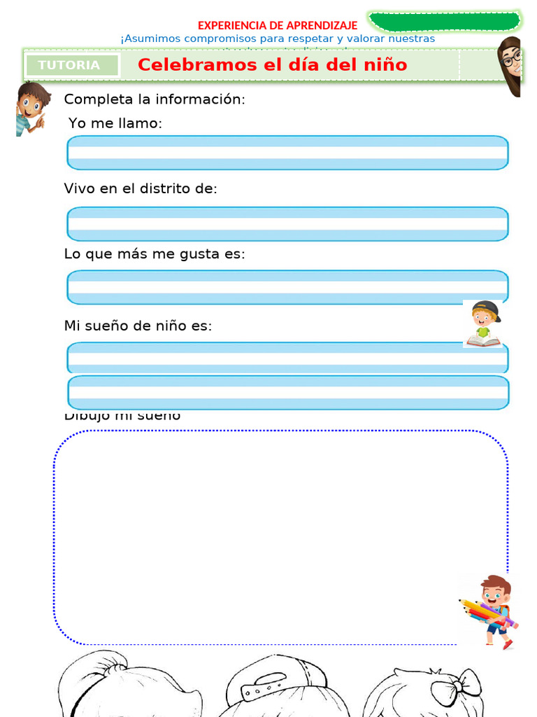 D5 A2 Ficha Celebramos El Dia Del Niño | PDF