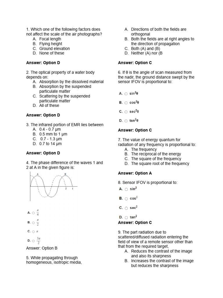 Elements of Remote Sensing | PDF