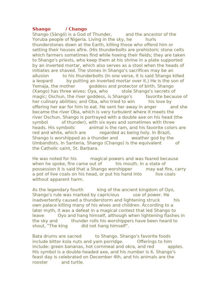 Shango | PDF