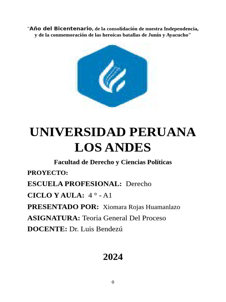 Monografia Teoria General Del Proceso Xiomara Rojas | PDF