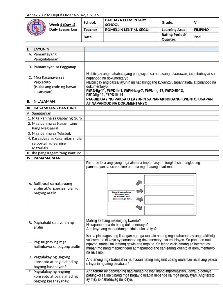 FIL5 - Q2 - Week 4 Day 1 | PDF