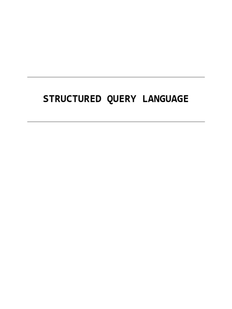 Structured Query Language - HCT | PDF