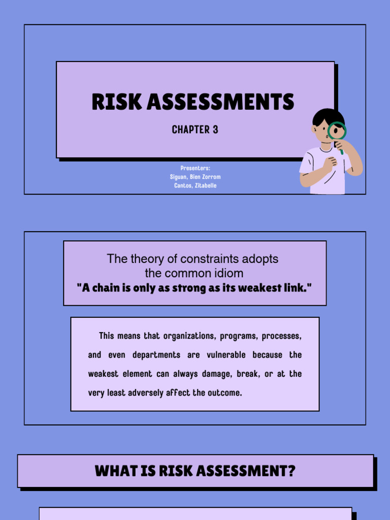 Chapter 3 Risk Assessments | PDF