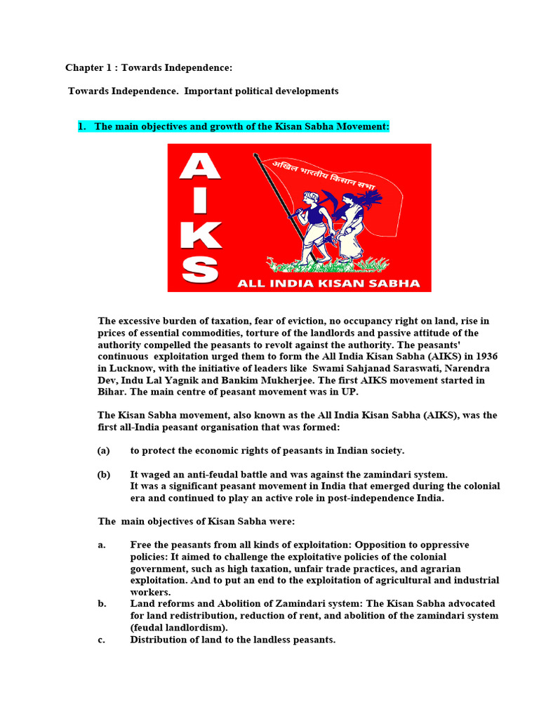 Chapter 1 - Towards Independence | PDF