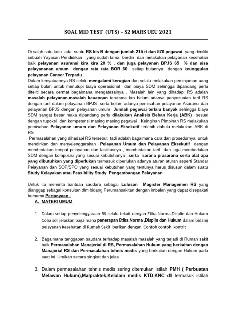 Soal Uts Hukum | PDF