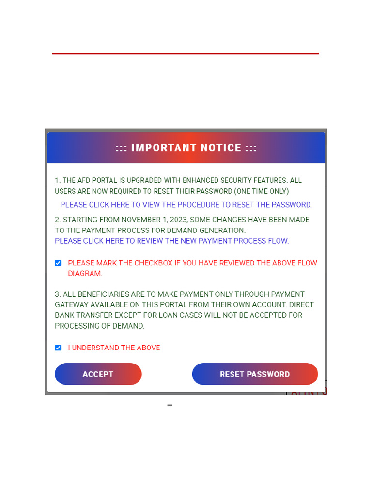 Reset Password PROCEDURE | PDF