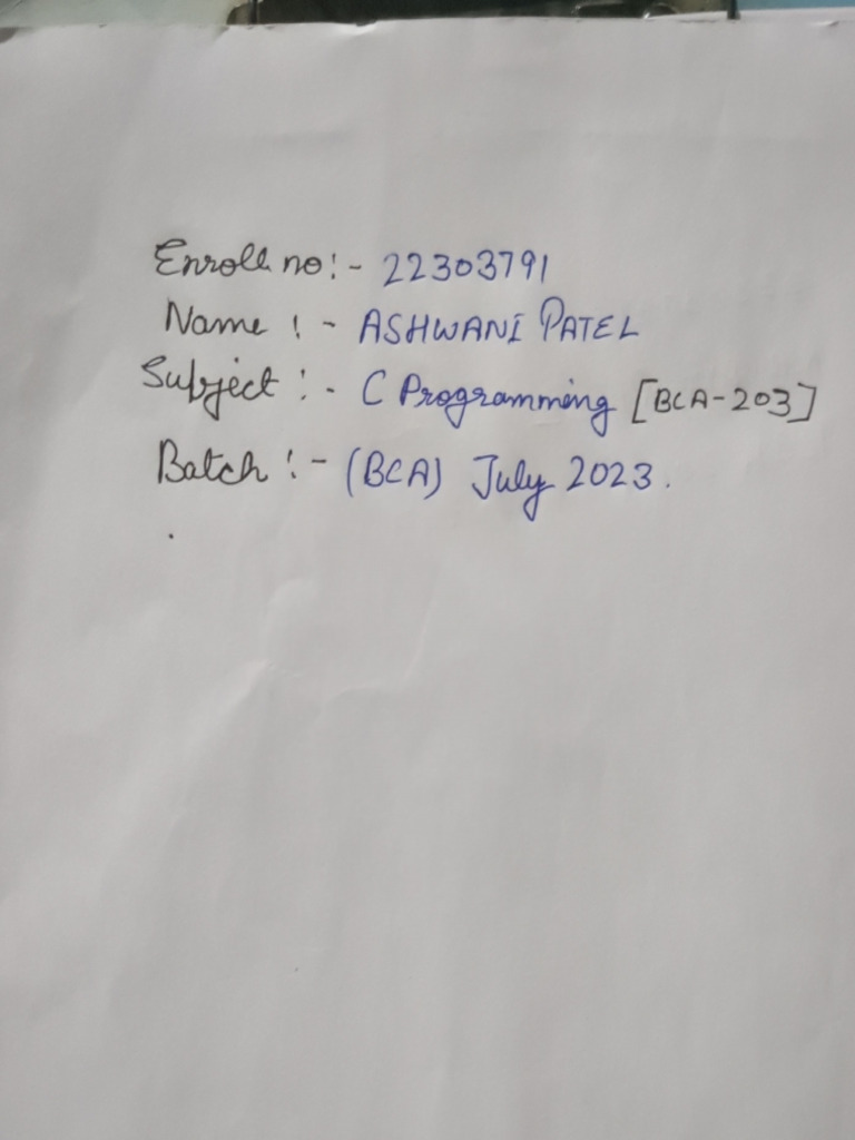 Bca- 203 Answer Sheet | PDF