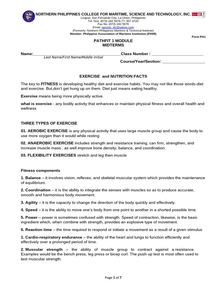 Pathfit 1 Midterm Module | PDF