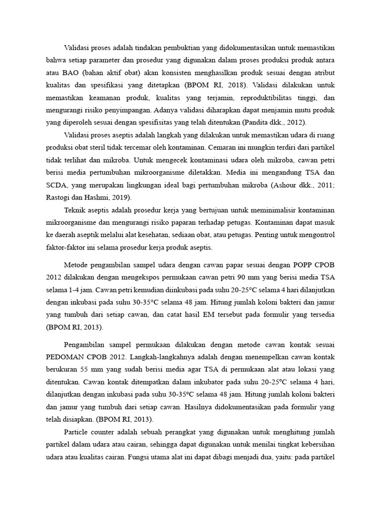 Pembahasan Validasi Proses Steril Devi | PDF