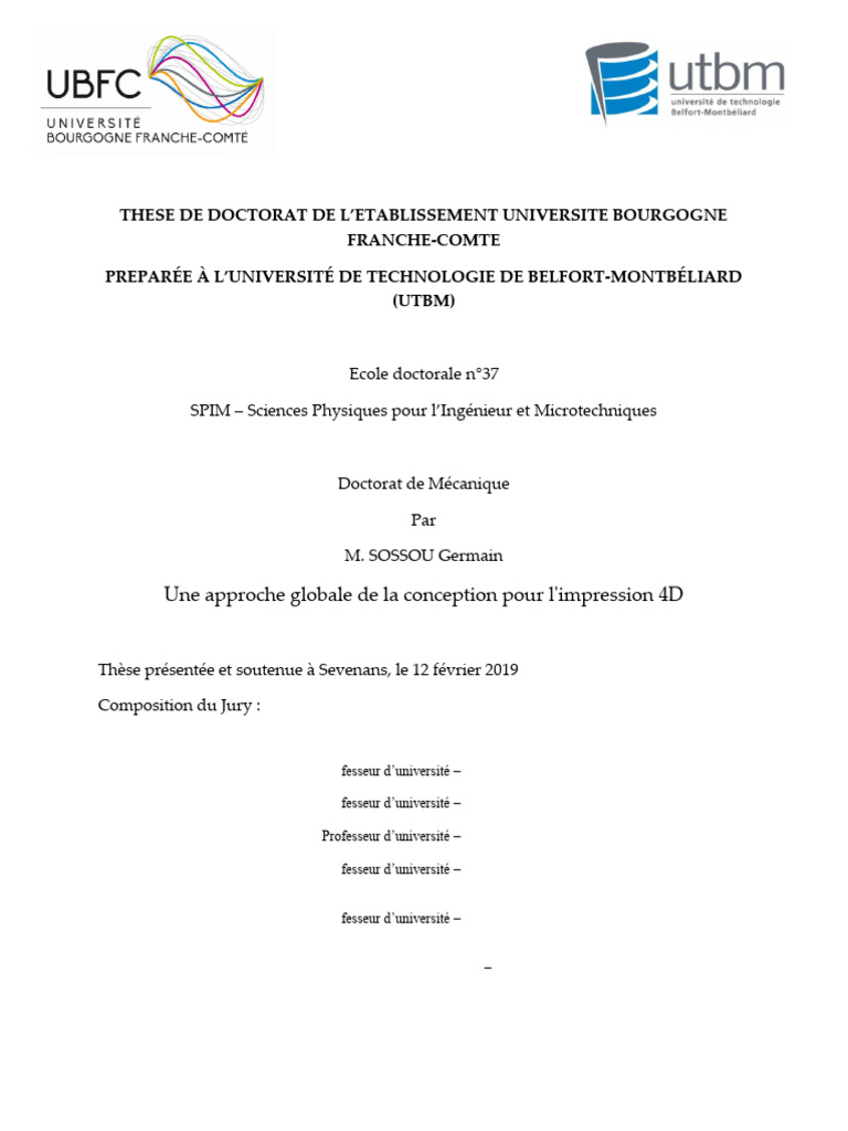 These Sossou Utbm | PDF