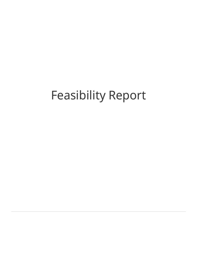 Part 1 - Feasibility Report | PDF