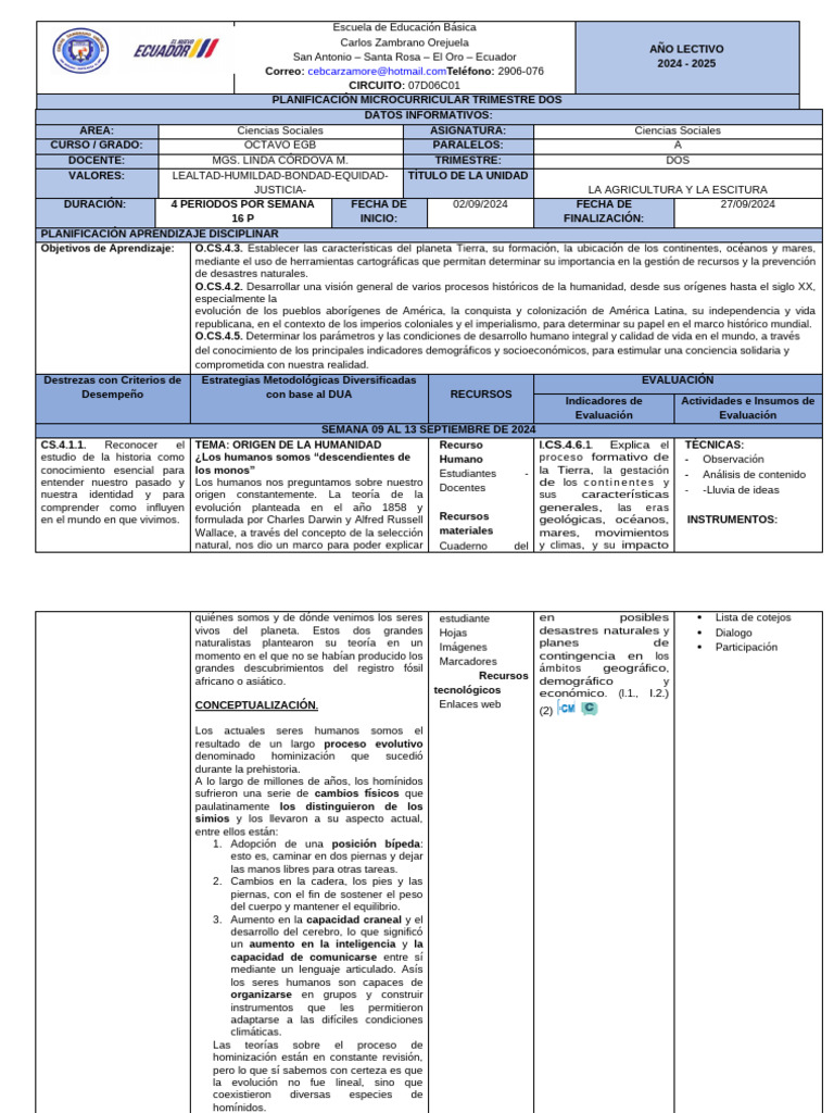 Planificación Micro 2 - Dua .... Eess - 8vo-Sept | PDF
