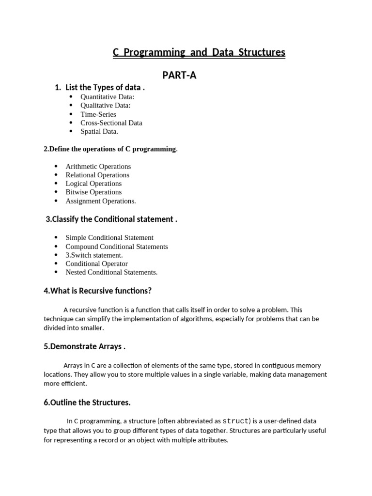 C Programming and Data Structures | PDF